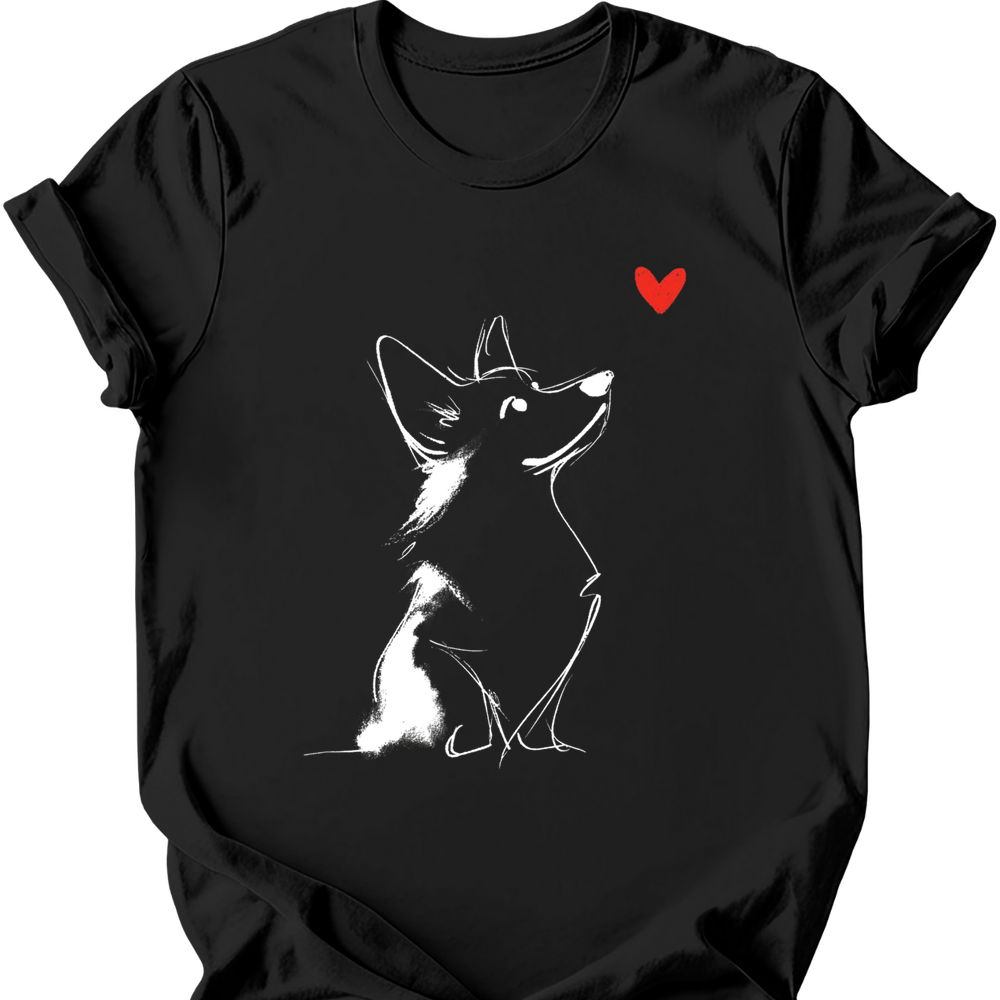 Buy Corgi - Sketch Dog T-Shirt | Shop Best Dog Lover Tees – Apparel Outpost
