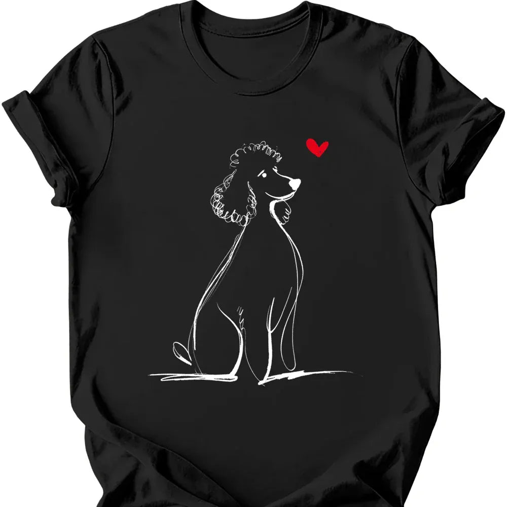 Buy Poodle - Sketch Dog T-Shirt | Dog Lover Tees Online – Apparel Outpost