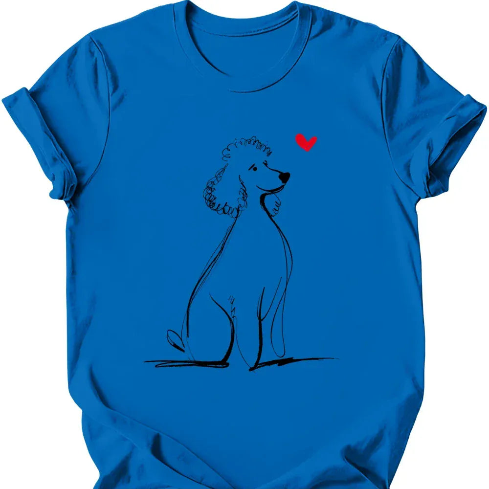 Buy Poodle - Sketch Dog T-Shirt | Dog Lover Tees Online – Apparel Outpost